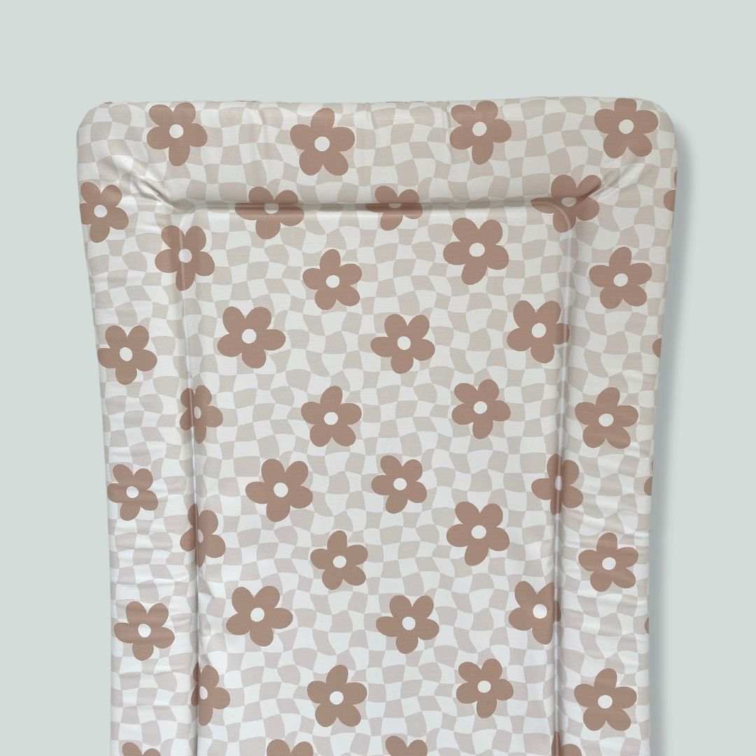 Wavy Check Floral Classic Changing Mat | The Little Bumble Co