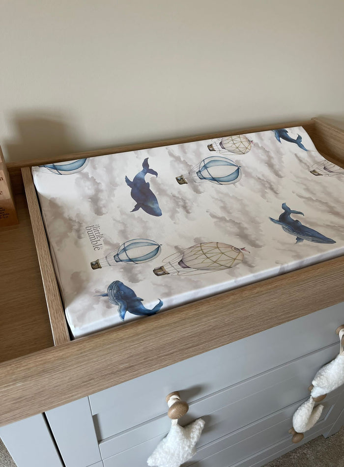 Anti Roll Wedge Changing Mat | Up In The Clouds | The Little Bumble Co